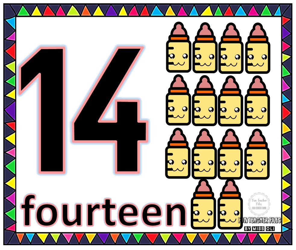 Number Flashcards 1 20 Fun Teacher Files Number Flashcards 1 20 Fun Teacher Files