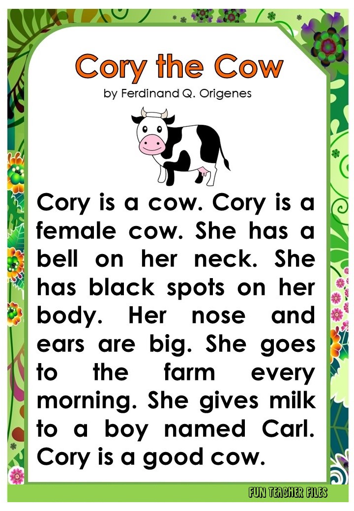 English Reading Passages About Animals Fun Teacher Files