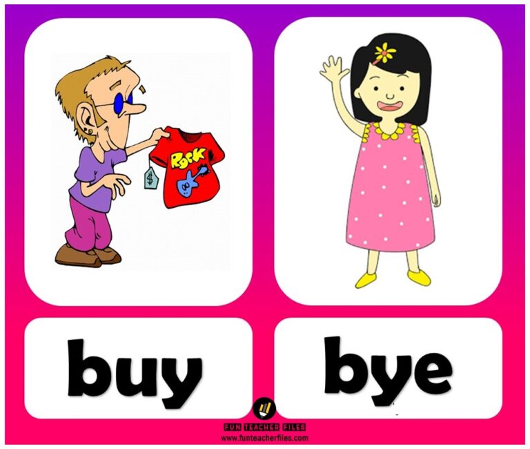 Homonym Picture Cards - Fun Teacher Files