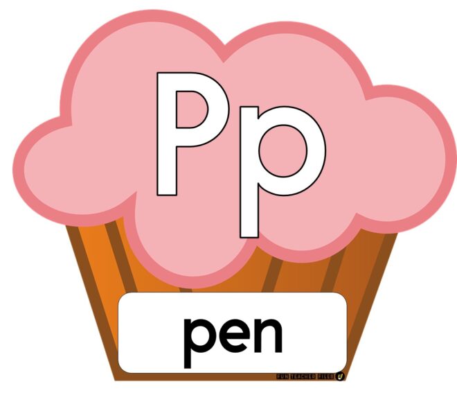 Alphabet A to Z Cupcake Flashcards - Fun Teacher Files