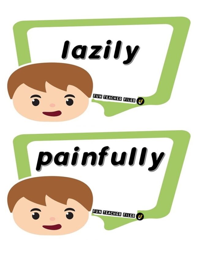 Adverbs Flashcards - Fun Teacher Files