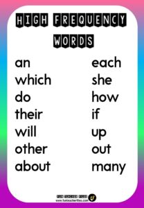 High Frequency Word Lists - Fun Teacher Files
