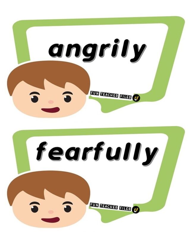Adverbs Flashcards - Fun Teacher Files