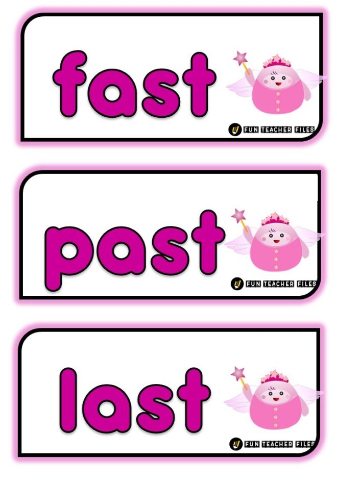 Word Family -st Ending Flashcards - Fun Teacher Files