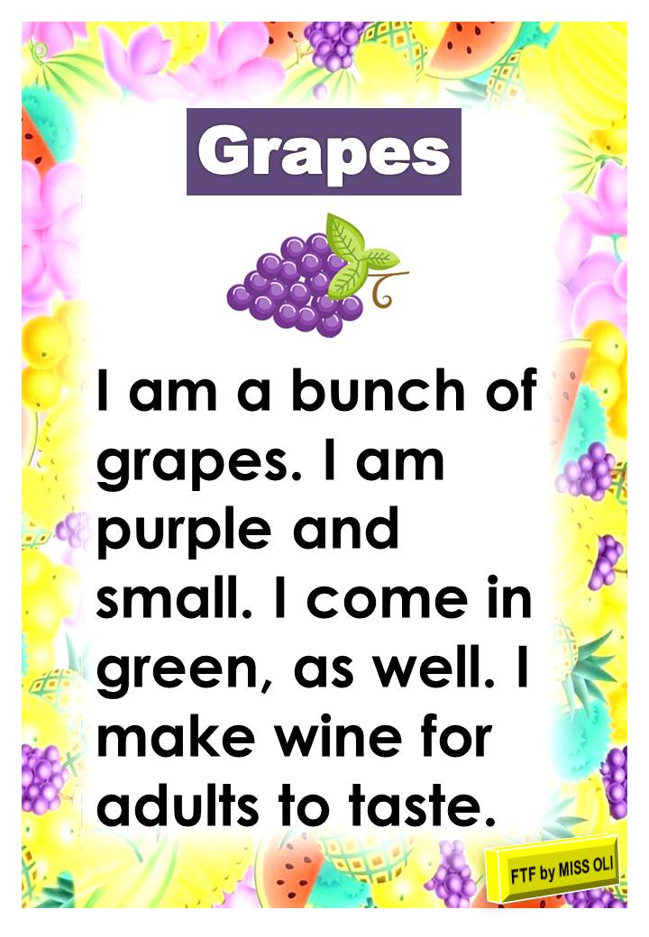 Reading Passages about Fruits - Fun Teacher Files