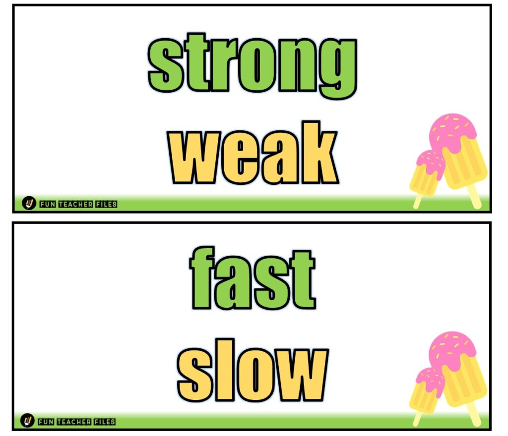 Antonym Flashcards - Fun Teacher Files