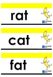 CVC Short A Vowel Sound Flashcards - Fun Teacher Files