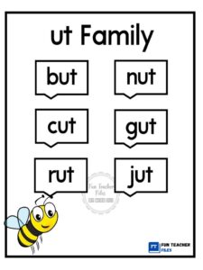 CVC Word Family Chart - Fun Teacher Files