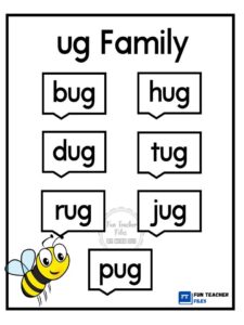 CVC Word Family Chart - Fun Teacher Files
