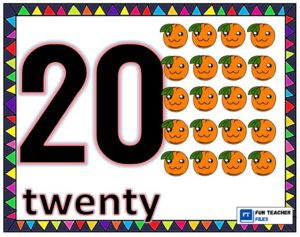 Number Flashcards 1-20 - Fun Teacher Files