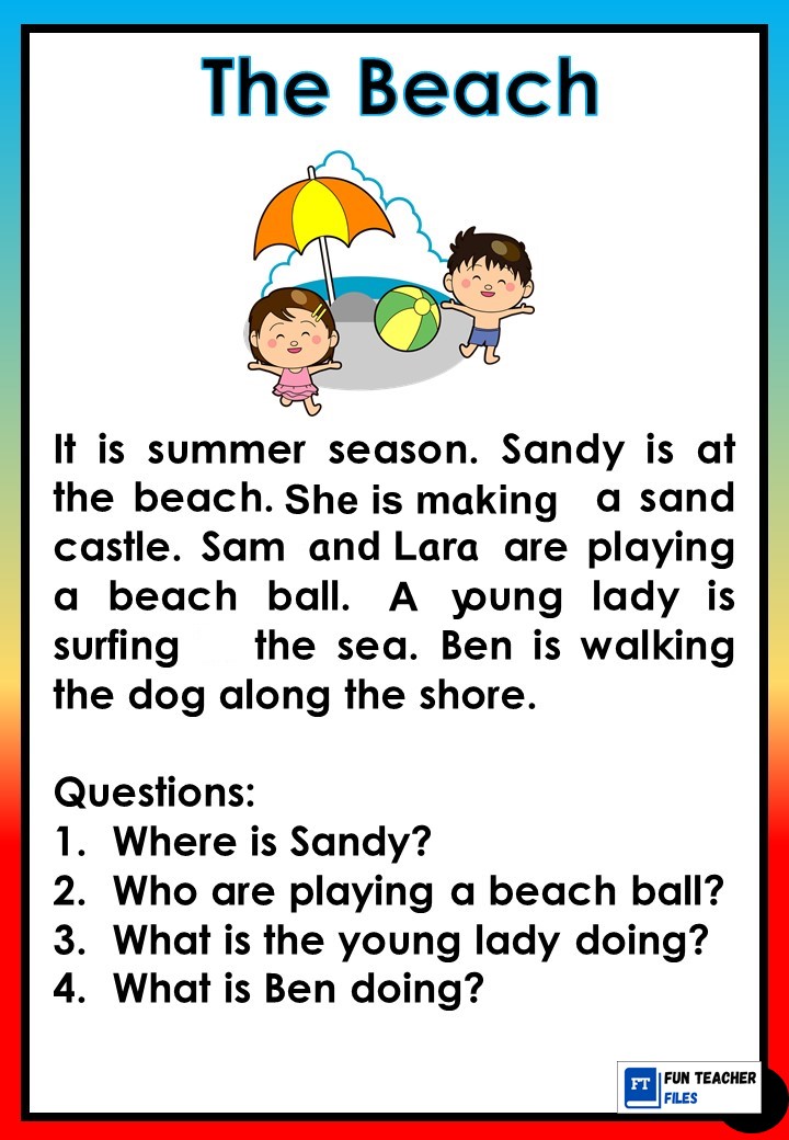 Reading Passages With Comprehension Questions Fun Teacher Files Reading Passages With Comprehension Questions Fun Teacher Files