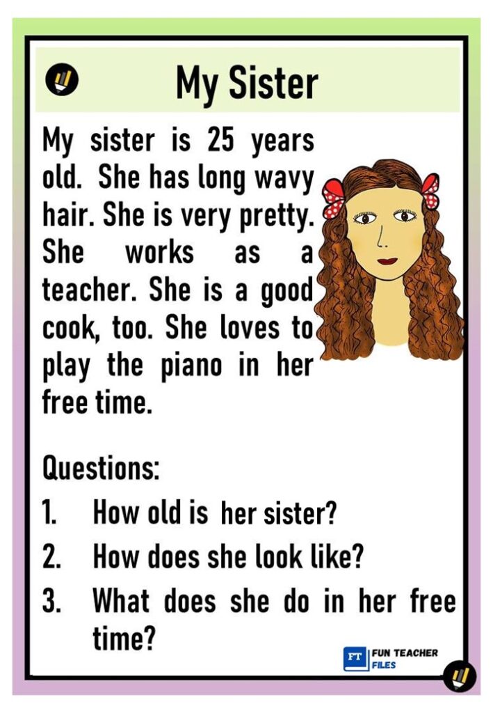 Reading Passages about Family with Questions - Fun Teacher Files