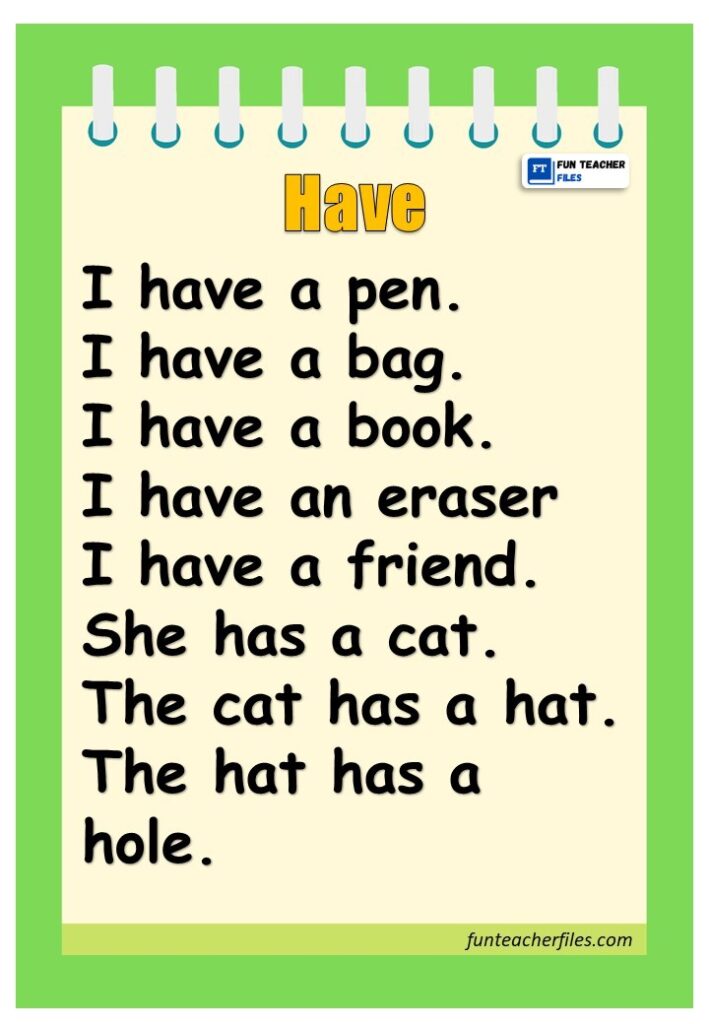 Reading Common Words in Sentences - Fun Teacher Files