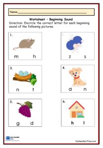 Beginning Sound Worksheets - Fun Teacher Files
