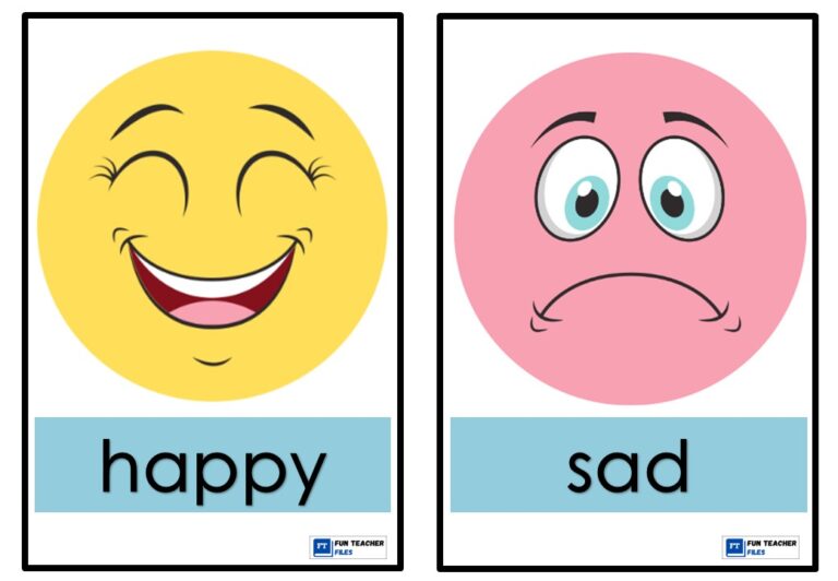 Emotions Flashcards - Fun Teacher Files
