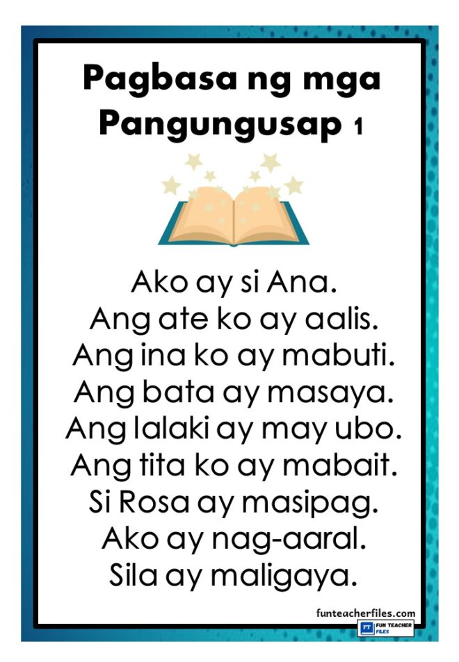 Pagbasa ng mga Pangungusap - Fun Teacher Files