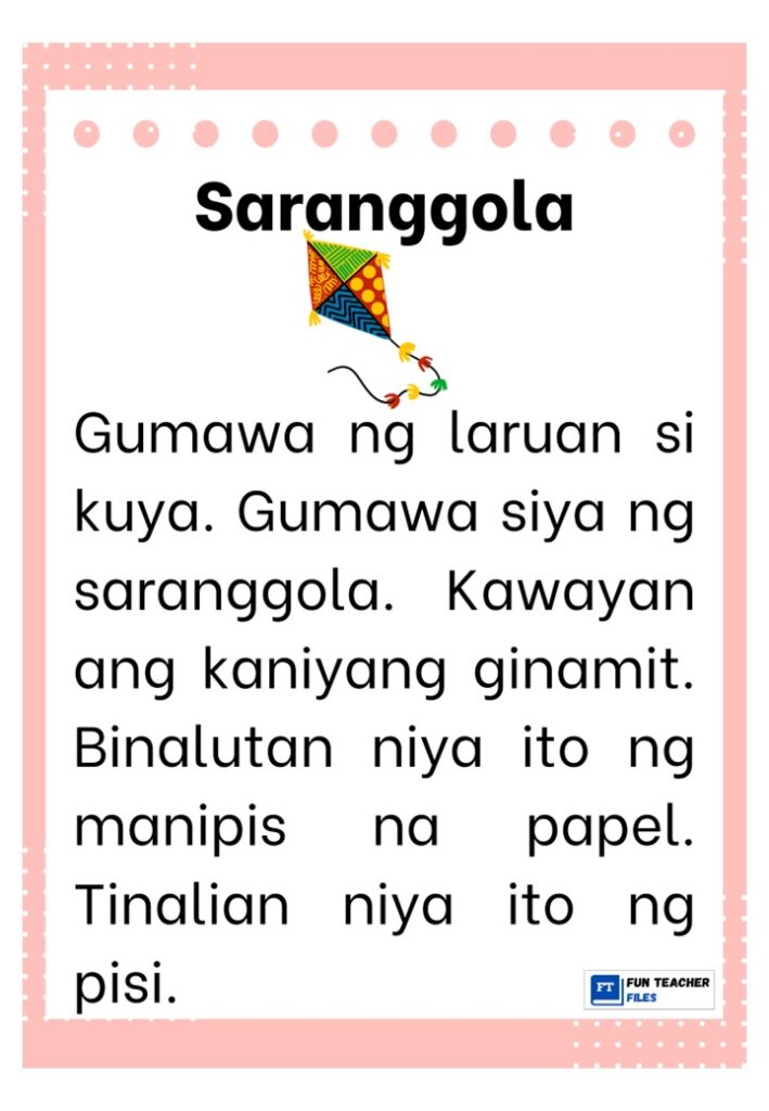 Tagalog Reading Passages Set 2 Fun Teacher Files Tagalog Reading Passages Set 2 Fun Teacher Files