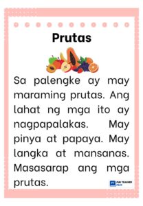 Tagalog Reading Passages Set 2 - Fun Teacher Files