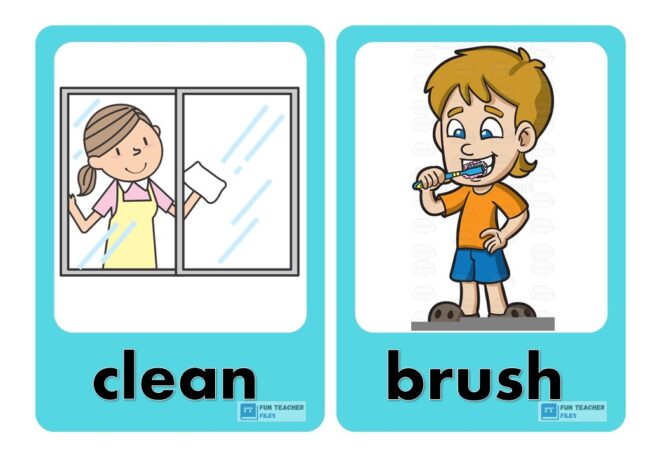 Verb Flashcards - Fun Teacher Files