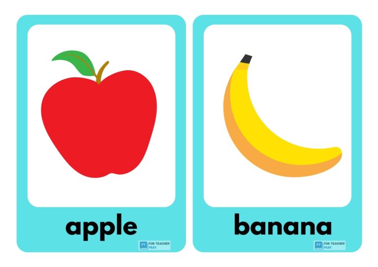 Fruit Flashcards Set 1 - Fun Teacher Files