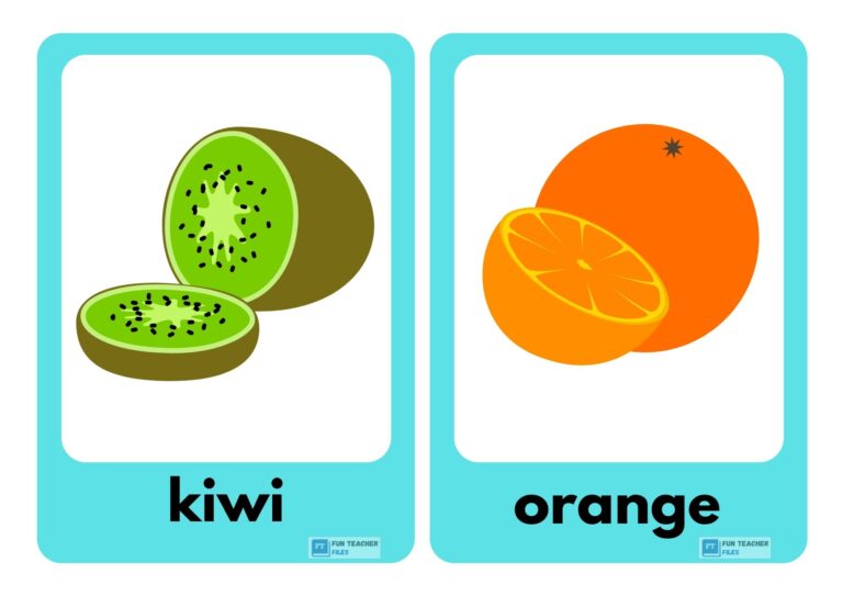 Fruit Flashcards Set 1 - Fun Teacher Files