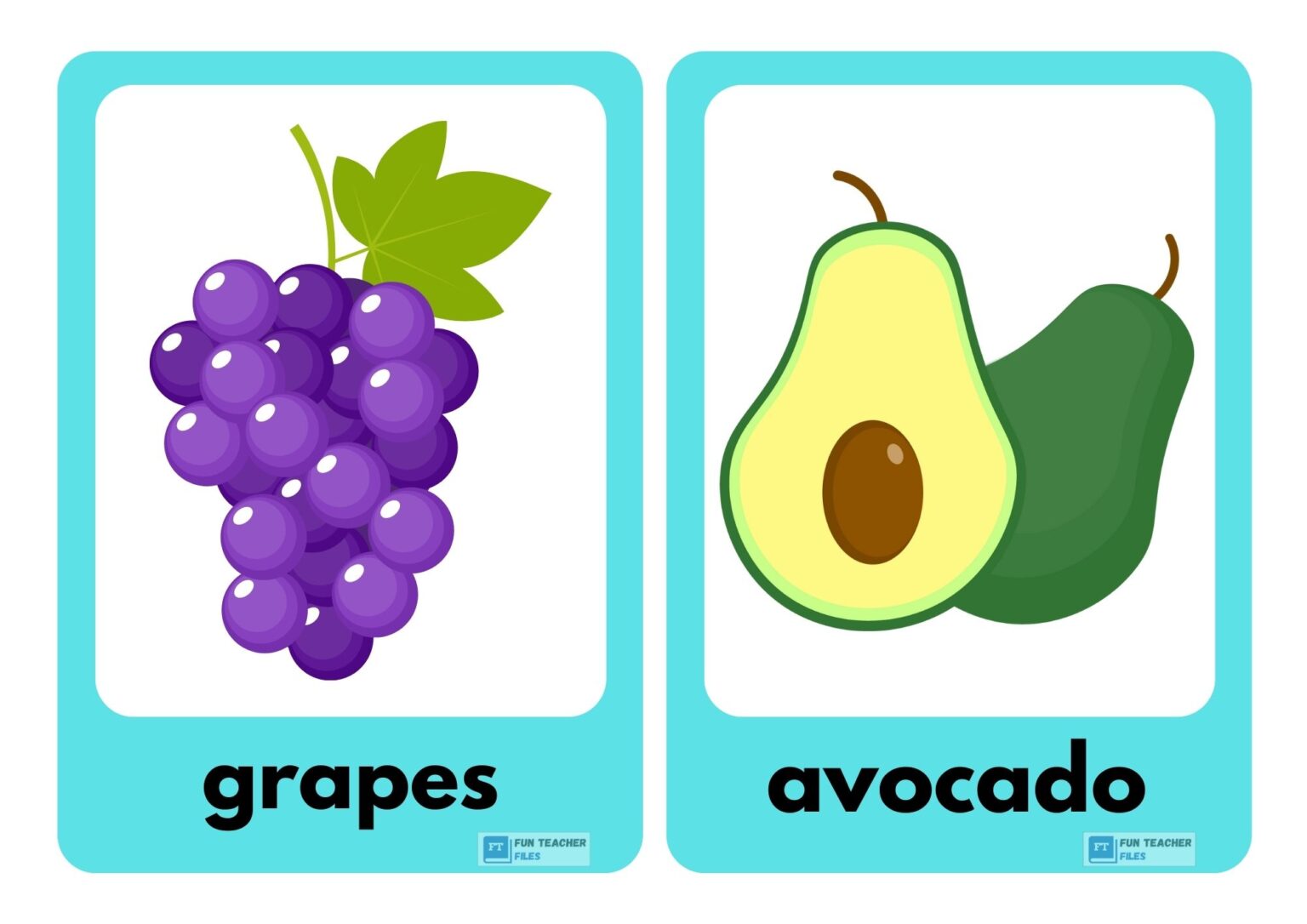 Fruit Flashcards Set 1 - Fun Teacher Files