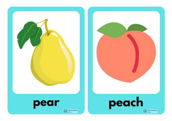 Fruit Flashcards Set 1 - Fun Teacher Files