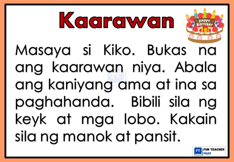 Filipino Reading Passages Set 5 - Fun Teacher Files