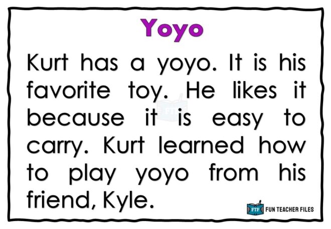 Reading Passages about Toys Set 1 - Fun Teacher Files