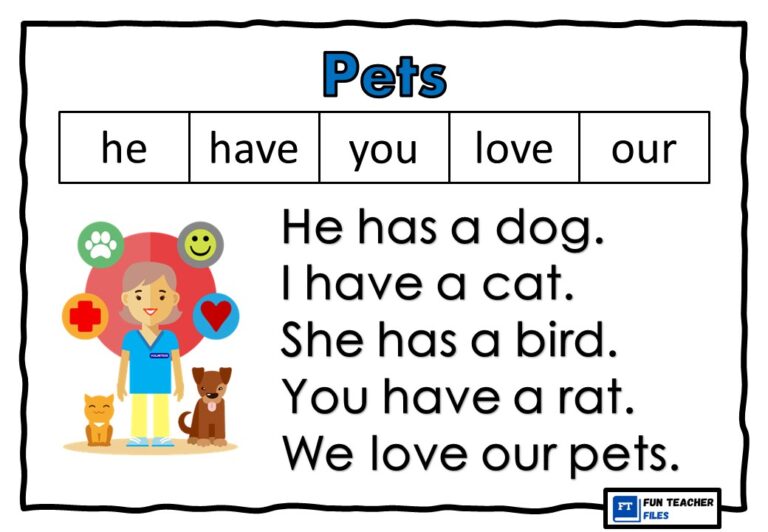 Reading Practice with Sight Words Set 1 - Fun Teacher Files