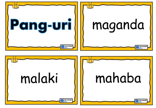 Pang-uri Flashcards - Fun Teacher Files