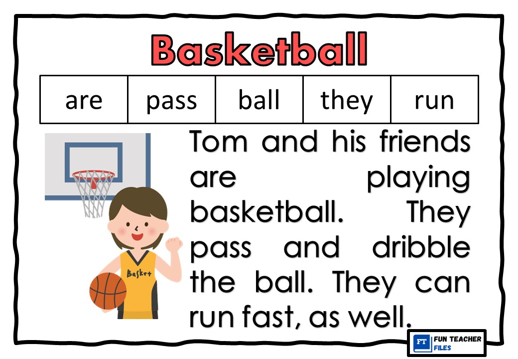 Reading Practice with Sight Words Set 3 – Sports - Fun Teacher Files