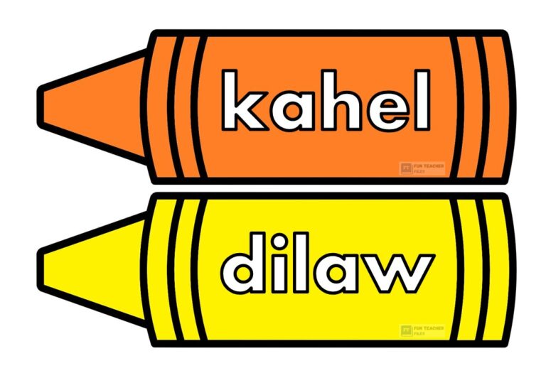 Iba't-ibang Kulay Flashcards - Fun Teacher Files