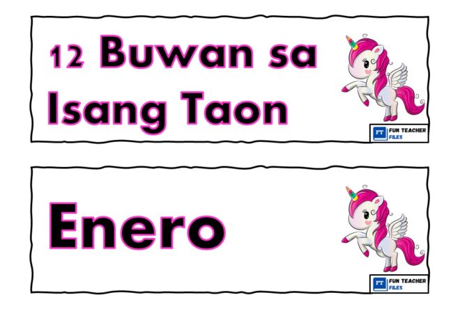 12 Buwan sa Isang Taon Flashcards - Fun Teacher Files