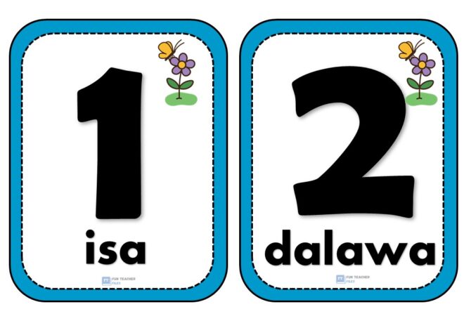 Bilang Isa hanggang Sampu Flashcards - Fun Teacher Files