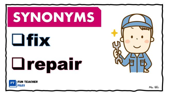 Synonym Flashcards Set 4 - Fun Teacher Files