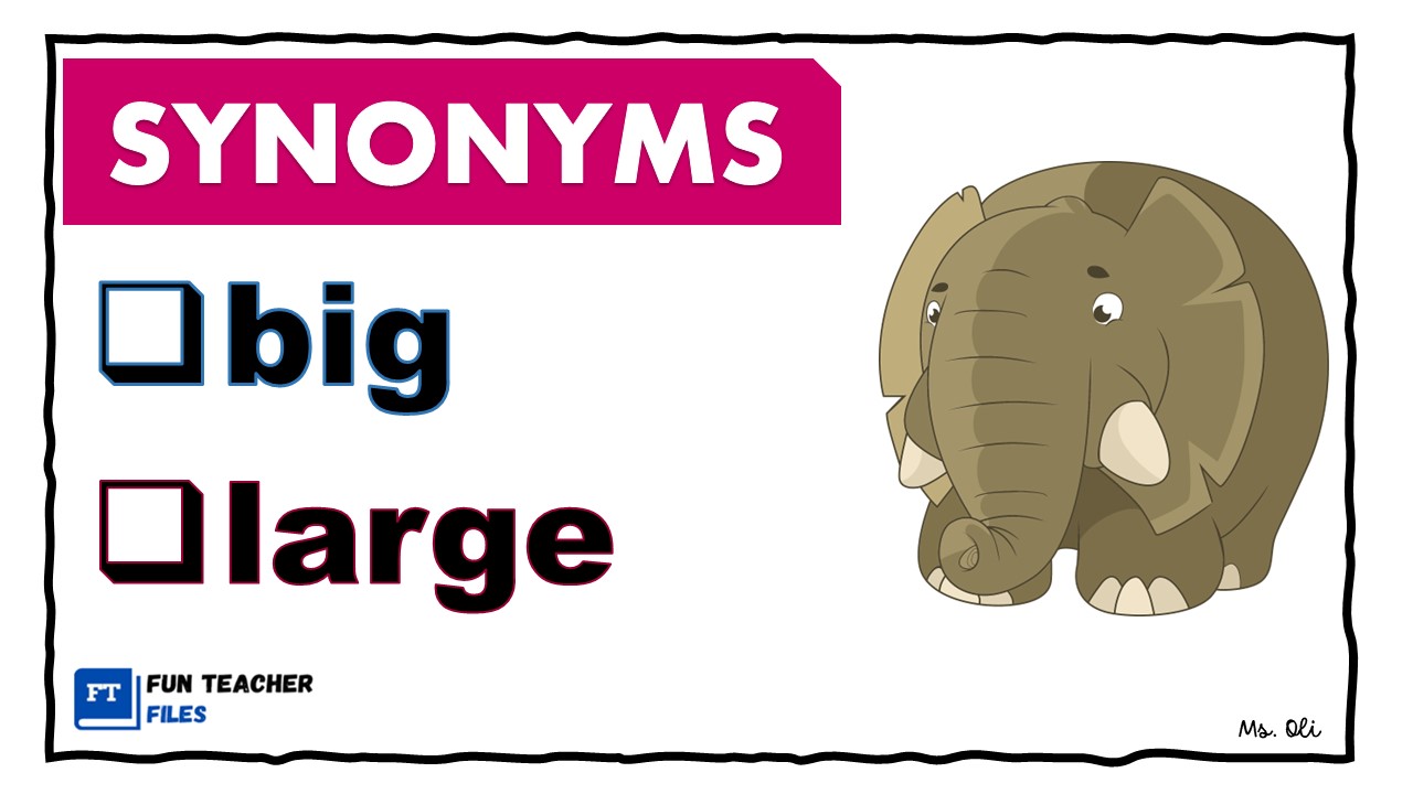 Synonym Flashcards Set 4 - Fun Teacher Files