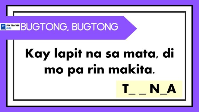 Bugtong Flashcards - Fun Teacher Files