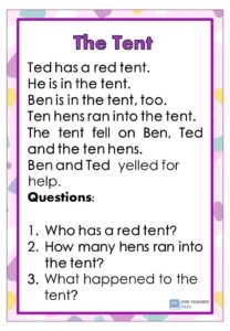 Reading Passages with Comprehension Question Set 1 - Fun Teacher Files