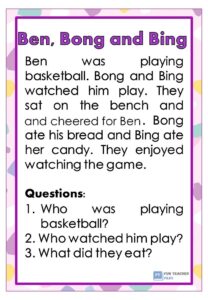 Reading Passages with Comprehension Question Set 1 - Fun Teacher Files
