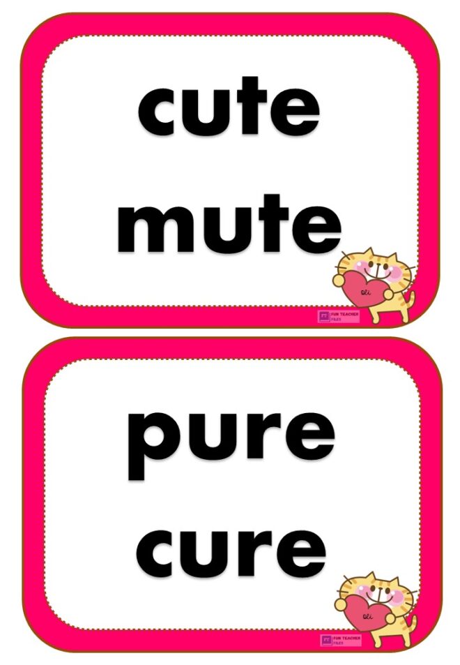 Rhyming Words with Long Vowel Sounds - Fun Teacher Files