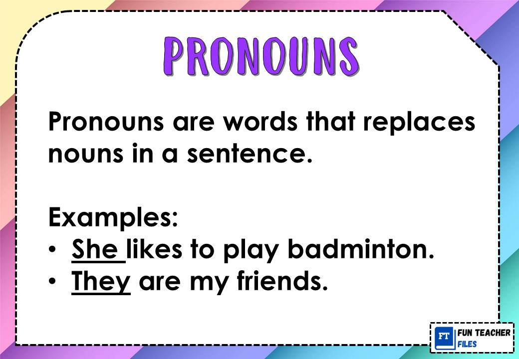 Kinds of Pronouns - Fun Teacher Files