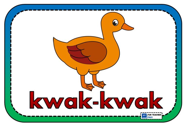 Tunog o Huni ng mga Hayop Flashcards - Fun Teacher Files