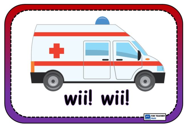 Tunog ng mga Sasakyan Flashcards - Fun Teacher Files