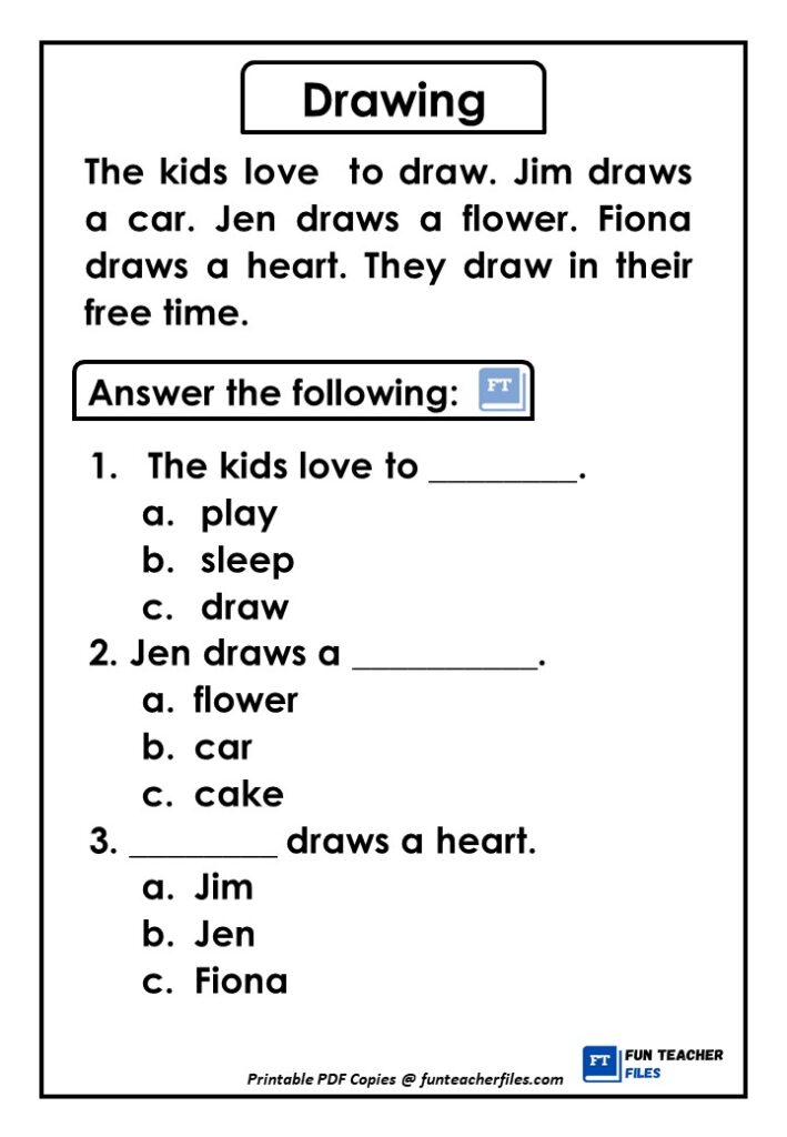 English Reading Passages with Comprehension Questions Set 1 - Fun ...
