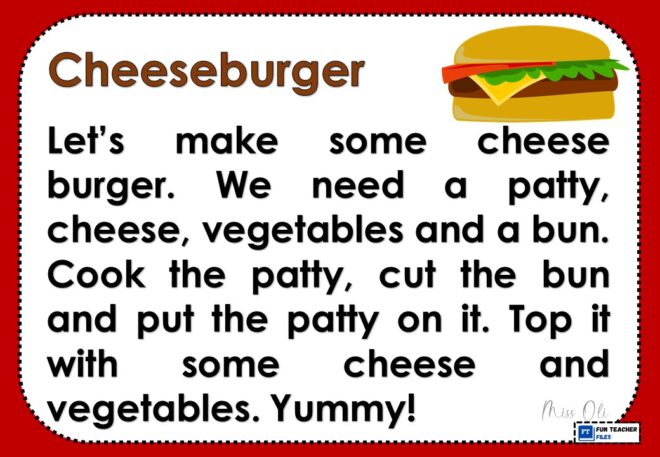 Reading Passages about Food Set 2 - Fun Teacher Files