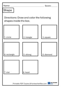 Shape Worksheet 1 - Fun Teacher Files