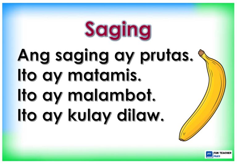 Filipino Reading Passages Set 7 - Prutas - Fun Teacher Files