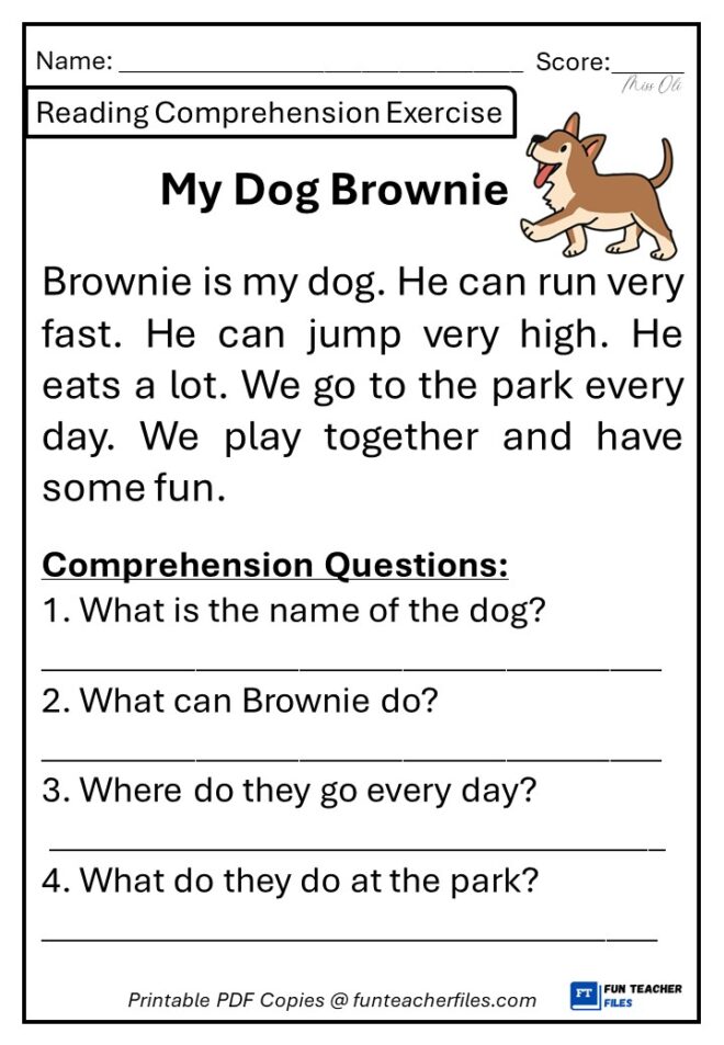 Reading Comprehension Exercises Set 5 – Animals - Fun Teacher Files