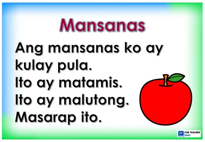 Filipino Reading Passages Set 7 - Prutas - Fun Teacher Files
